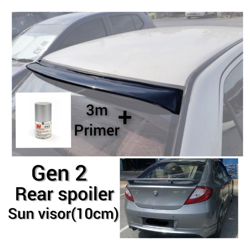 100% Original PROTON GEN 2 Rear Glass Spoiler Sun Visor (10cm) | Shopee ...