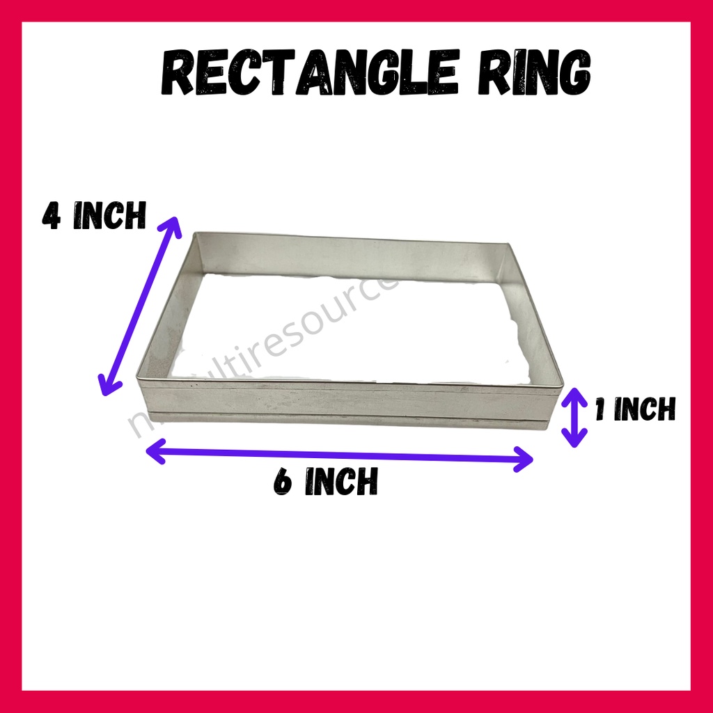 Ring Burger Acuan Roti Oblong Sosej Hot Dog Mould Murtabak Mini Petak ...