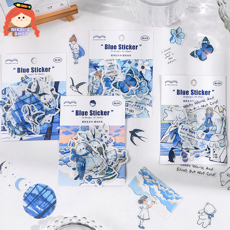 NIKKI 40pcs Stickers Fox Forest DIY Journal Deco paper stickers Cute ...