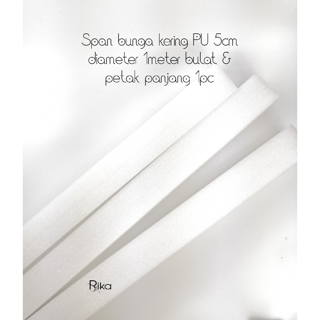 Span bunga kering PU 5cm diameter 1meter bulat & petak panjang 1pc ...