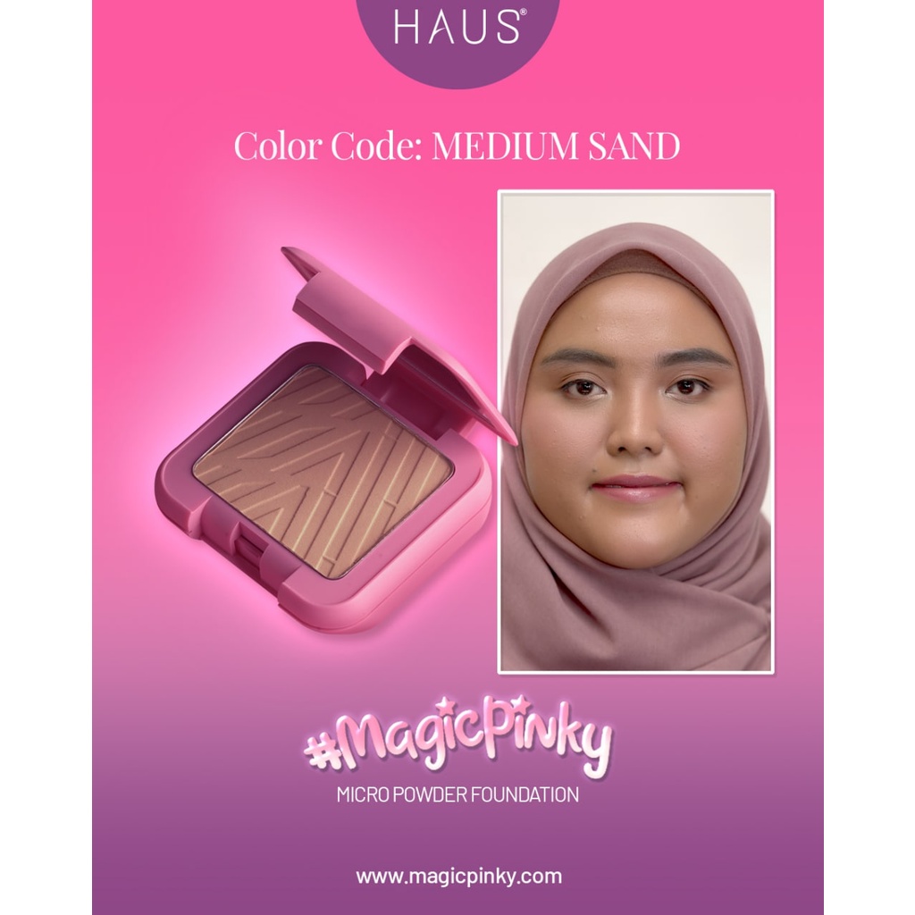 HAUS COSMETICS MAGIC PINKY MICRO POWDER FOUNDATION FREE SAMPLE SUPER ...