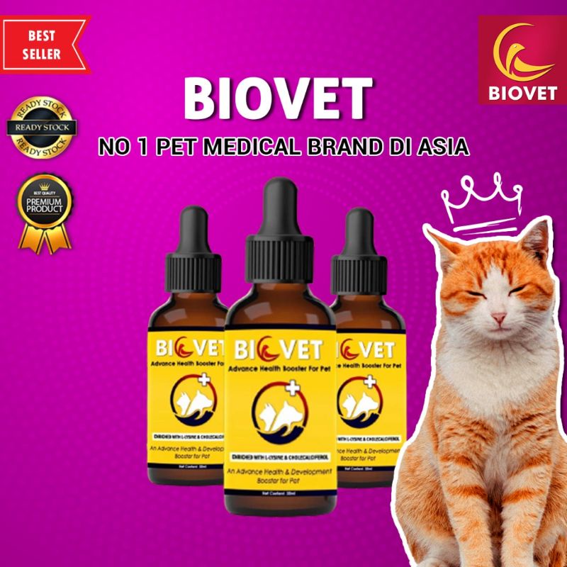 BIOVET VITAMIN KUCING ORIGINAL HQ | BIOVET ADVANCE HEALTH BOOSTER | SUPERFOOD VITAMIN PET KUCING ...