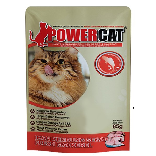Powercat - Fresh Mackerel (Pouch) | Shopee Malaysia