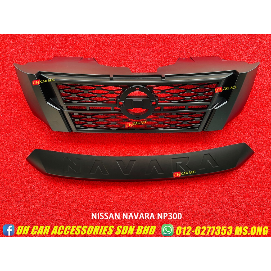 Nissan Navara NP300 Front Grill Grille Bonnet Trim Bonet Garnish Matt ...