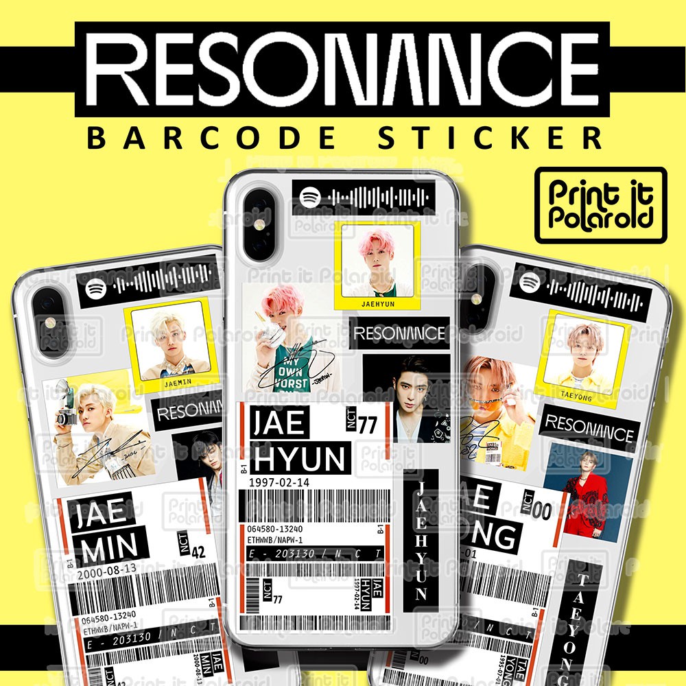 Nct Barcode sticker 2020 Resonance 23 member phone case hp laptop ...