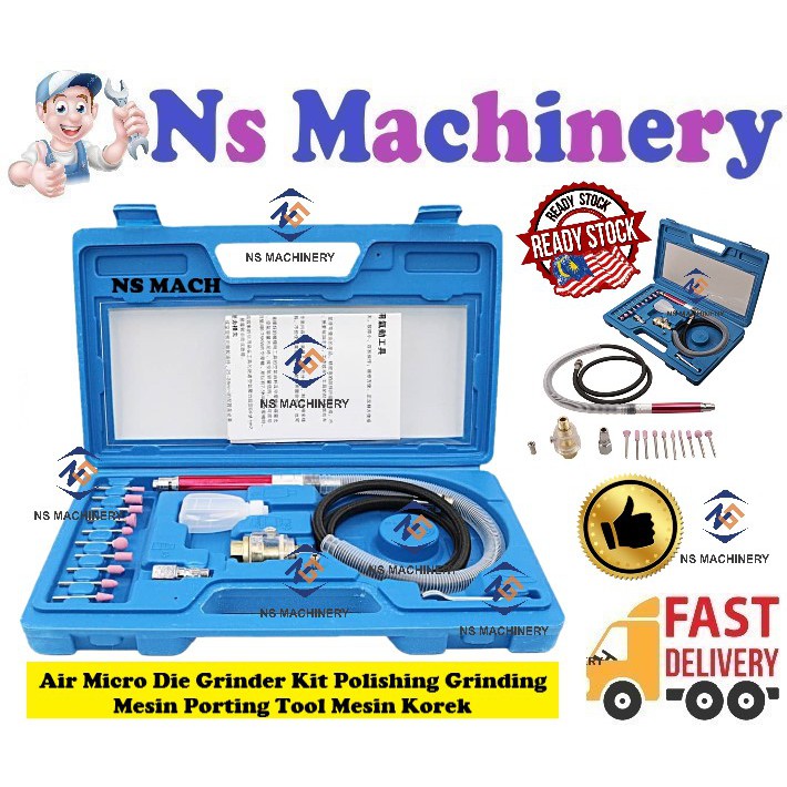 Air Micro Die Grinder 3mm Mini Pencil Polishing Mesin Porting Tool ...