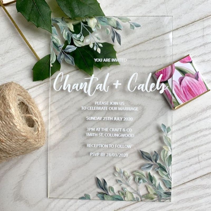 Acrylic Invitation measuring 20x15 cm/Latest Acrylic Wedding Invitation ...