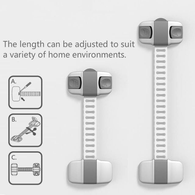 Baby safety adjustable fridge guard refrigerator door child lock ...