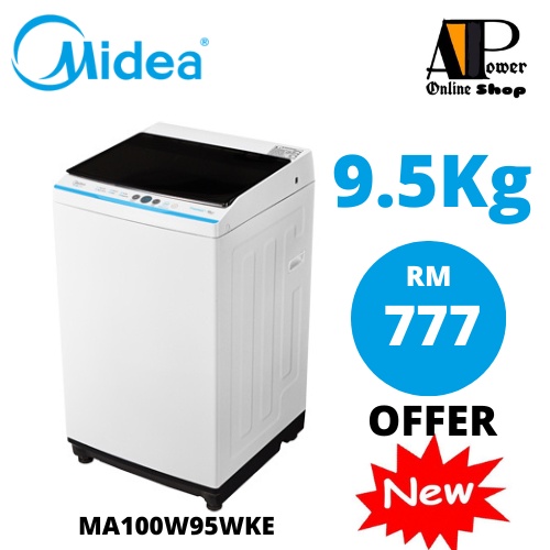 Midea 9.5kg Top Load Fully Auto Washing Machine MA-100W95 | Shopee Malaysia