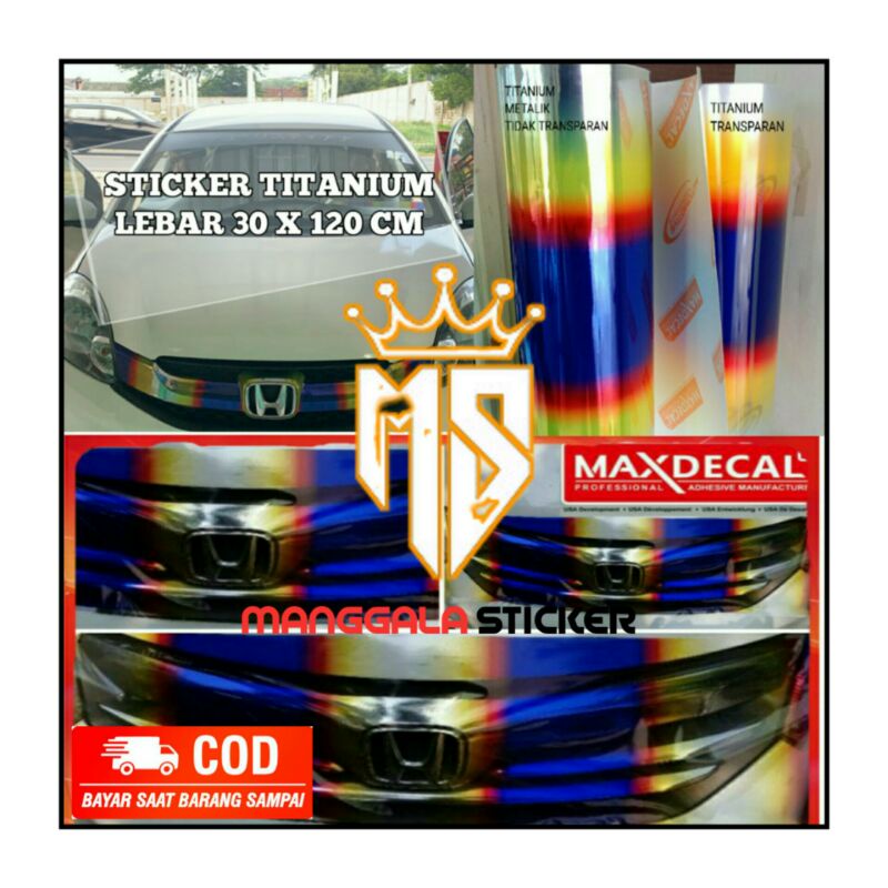 Jdm TITANIUM GRILL Car Sticker/TITANIUM Rainbow Transparent Sticker ...