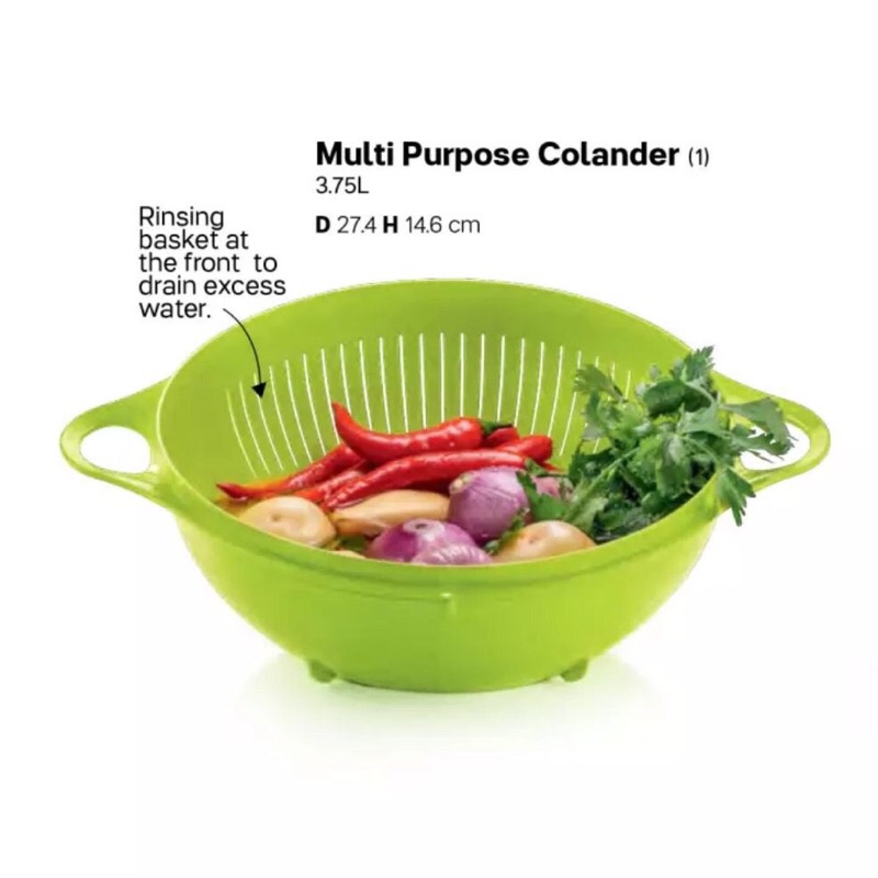 [Ready stock]TUPPERWARE Multipurpose Colander 3.75L (1pc) | Shopee Malaysia
