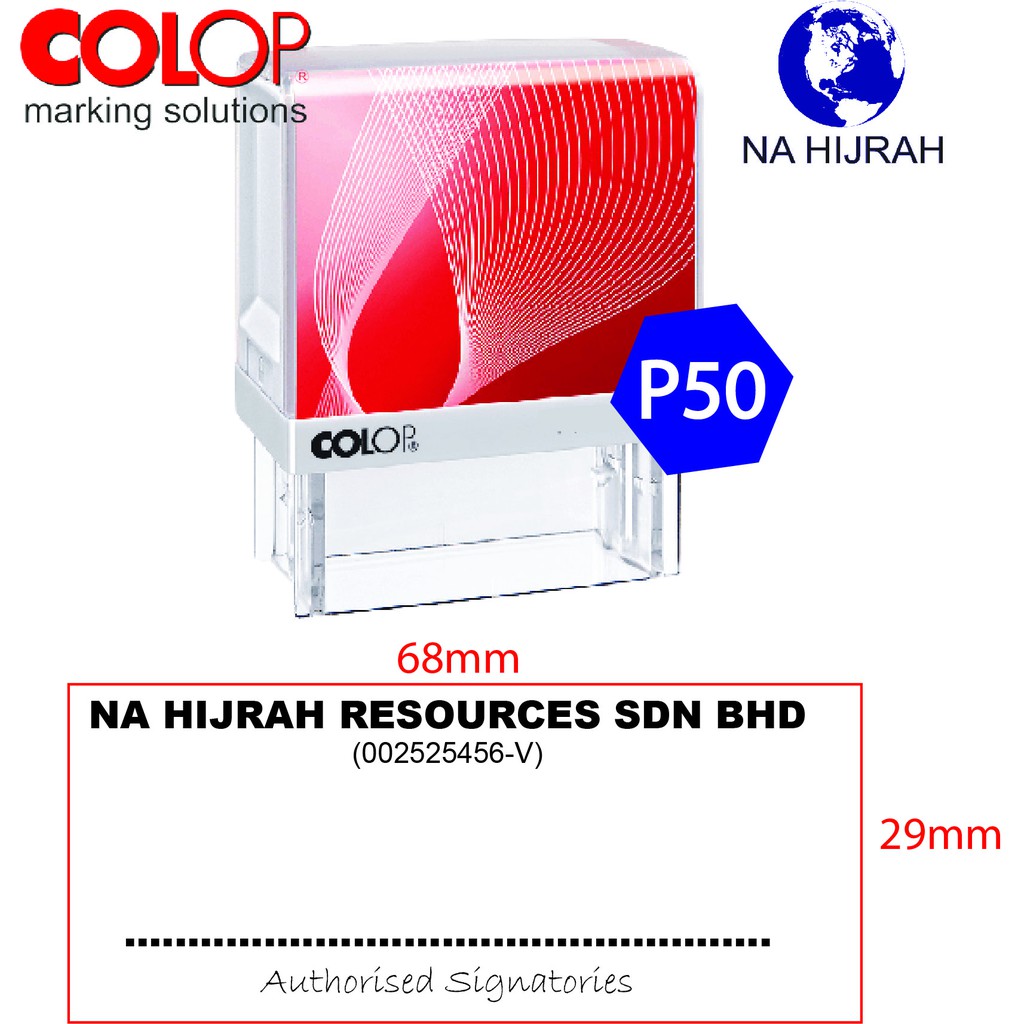 SAME DAY POS * Rubber Stamp * COLOP Printer Line | Round Stamp Self ...