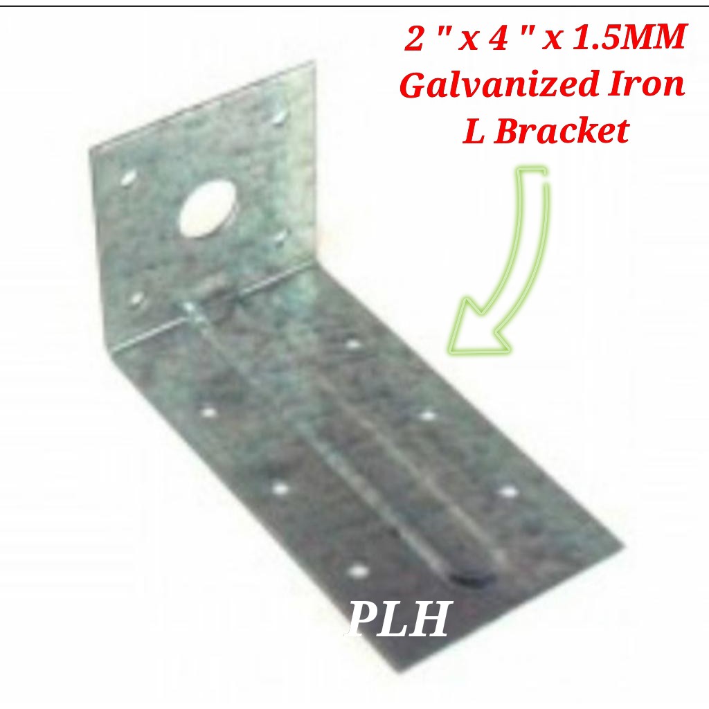 2" x 4" x 1.5mm Galvanized Iron (GI) L Bracket / L Bracket Besi Atap ...