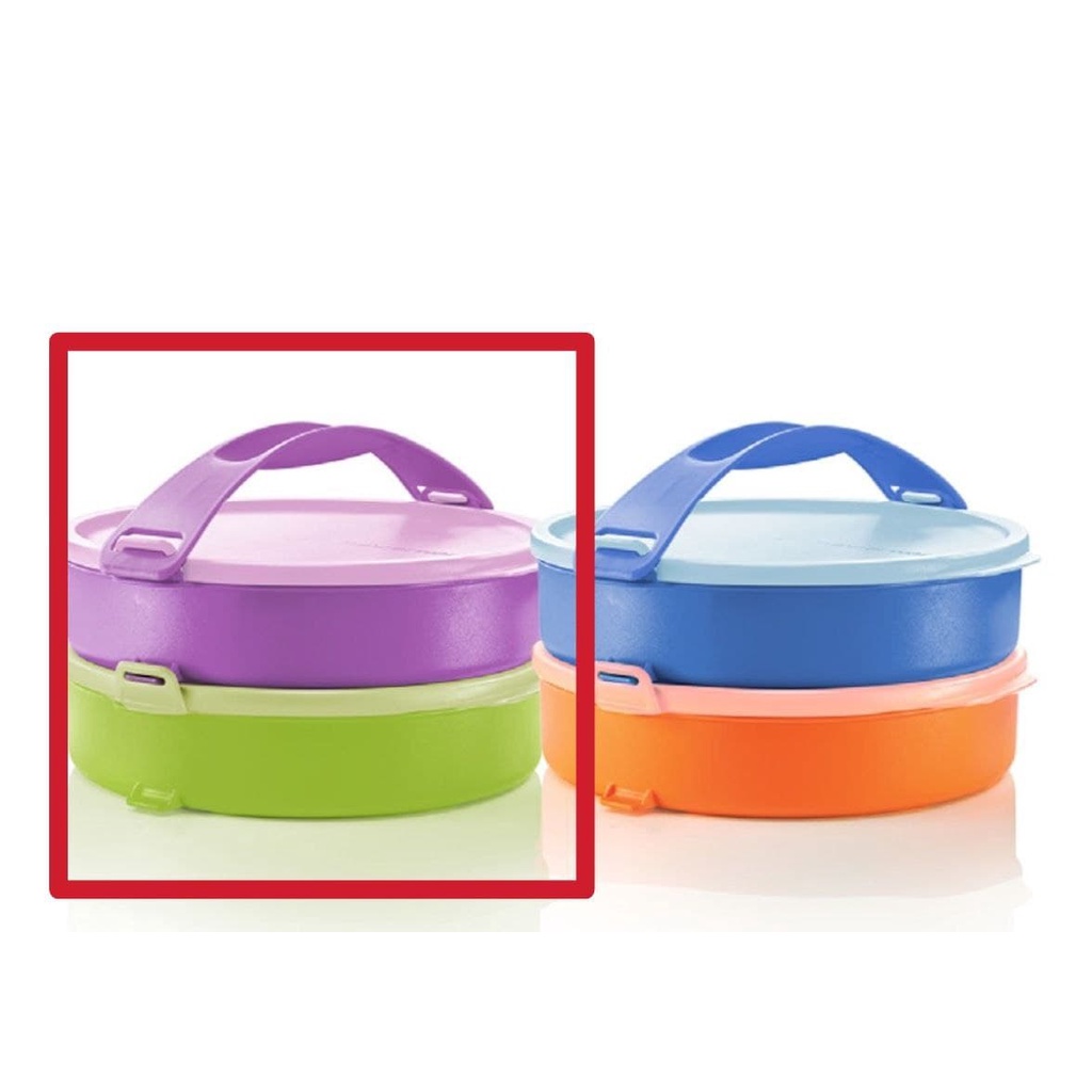 Tupperware Round Click To Go Microwaveable (2pcs) 880ml with handle ...