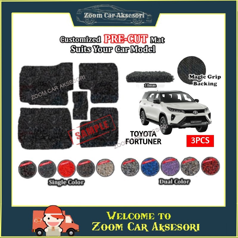 TOYOTA FORTUNER 2021 18MM Magic grip Backing Customized PRE CUT Car ...