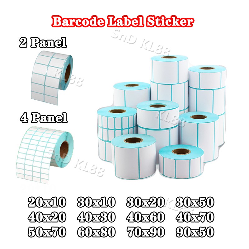 Thermal Sticker Barcode Roll / Thermal Price Label / Product Label ...