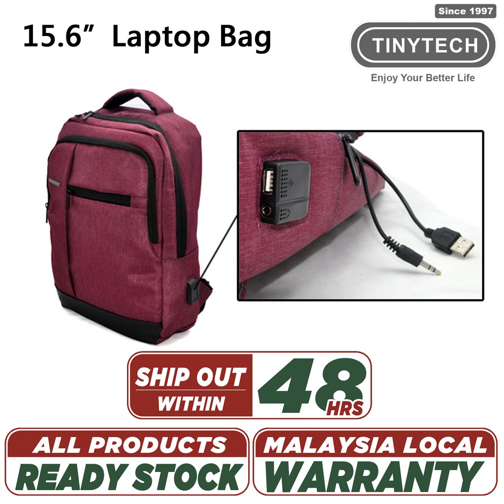 15.6″ LAPTOP BACKPACK WITH USB & AUDIO PORT TINYTECH BAG-NBP15660 | Shopee Malaysia