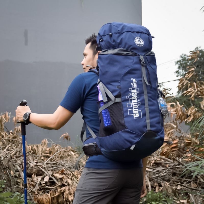 50 Liter Outdoor Hiking Mountain Carrier Backpack Irco Gatotkaca Navy ...