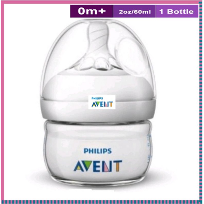 Avent Philip 2oz / 60ml avent natural PP Bottle Botol Susu 2oz avent ...
