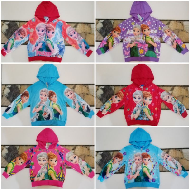 Size M/XL! frozen kids jacket girl jacket hoodies sweater coat zip ...