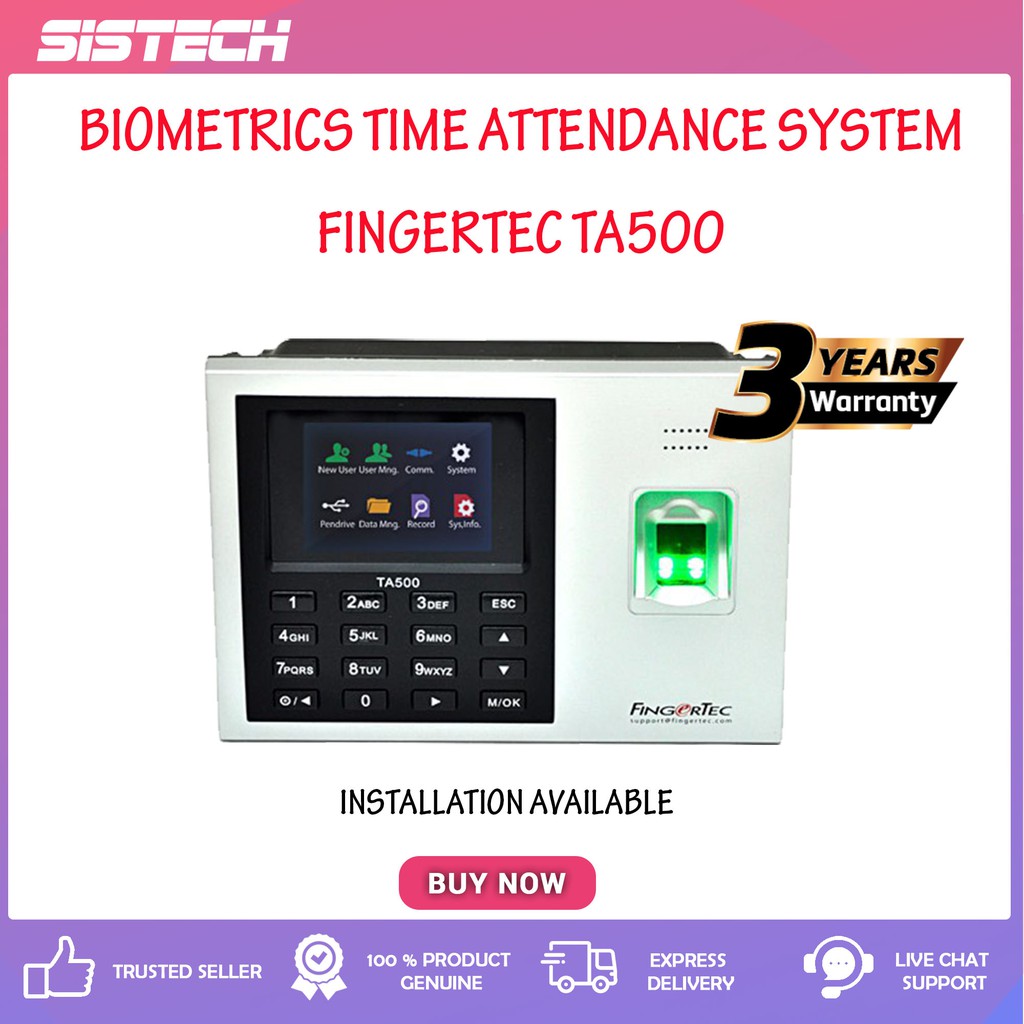 Fingertec TA500 Fingerprint Time Attendance System | Shopee Malaysia
