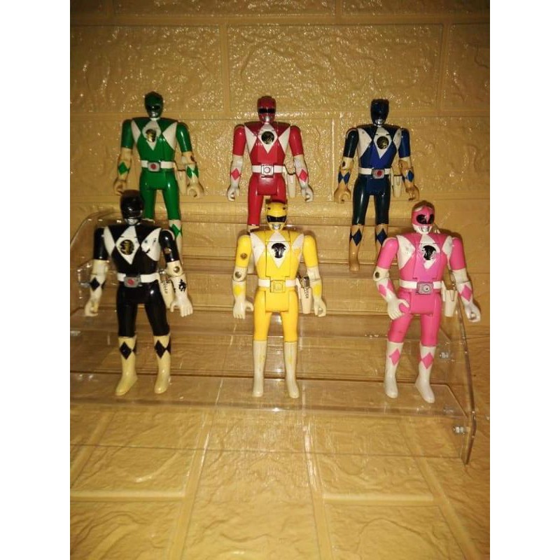Vintage Mighty Morphin Power Rangers Flip Head Collection Set | Shopee ...