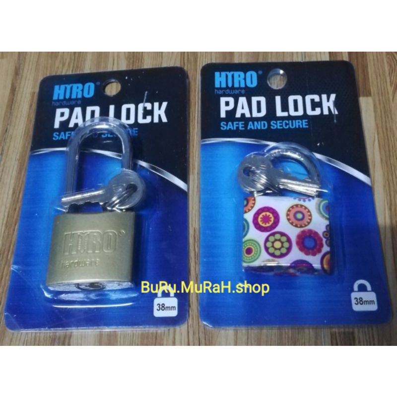 HIRO pad lock safe and secure 38mm | Shopee Malaysia