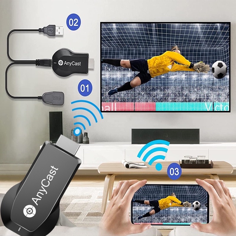 Anycast M9 Plus Wireless Display HDMI Dongle Receiver Adapter ...