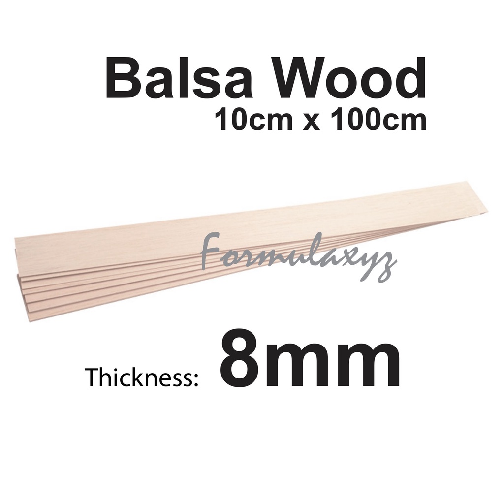 GRADE A Balsa Wood / Balsa Sheet 100mm x 1000mm - Thickness 1,1.5,2,3,4 ...