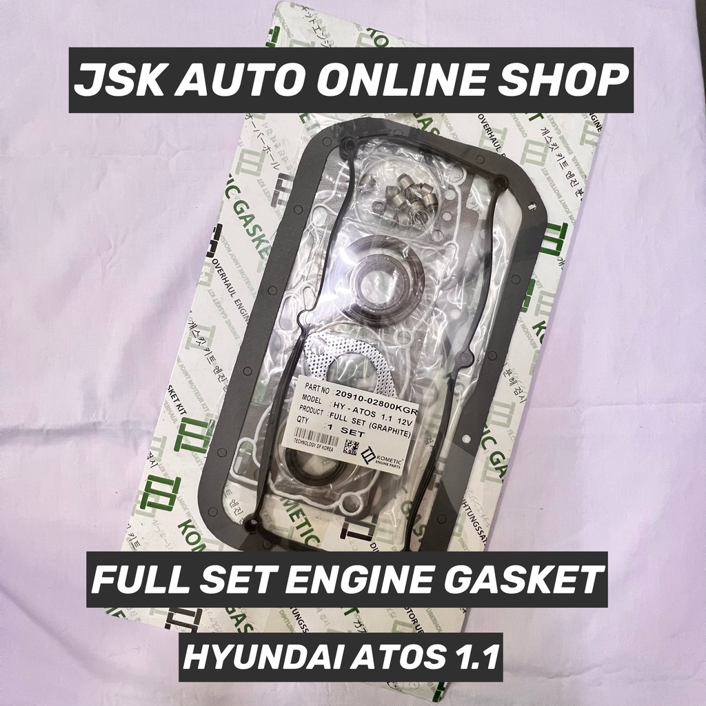 HYUNDAI ATOS 1.1 FULL SET ENGINE GASKET CARBON 20910-02B00KGR BRAND ...
