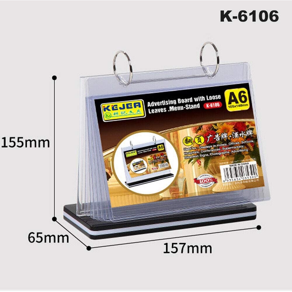 A5 / A4 Paper Table Menu Stand with 6 Pocket Displays for Hotel ...