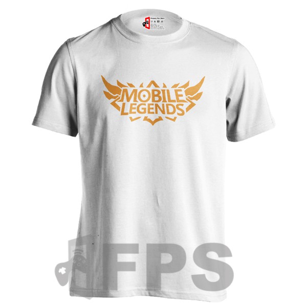 Mobile Legends: Mobile Legends Gold Logo T-shirt (white) | Shopee Malaysia