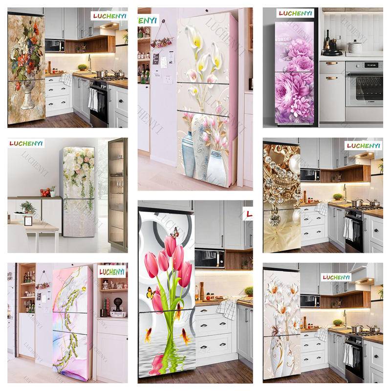 Custom size 3D self-adhesive fridge sticker freezer stickers ...