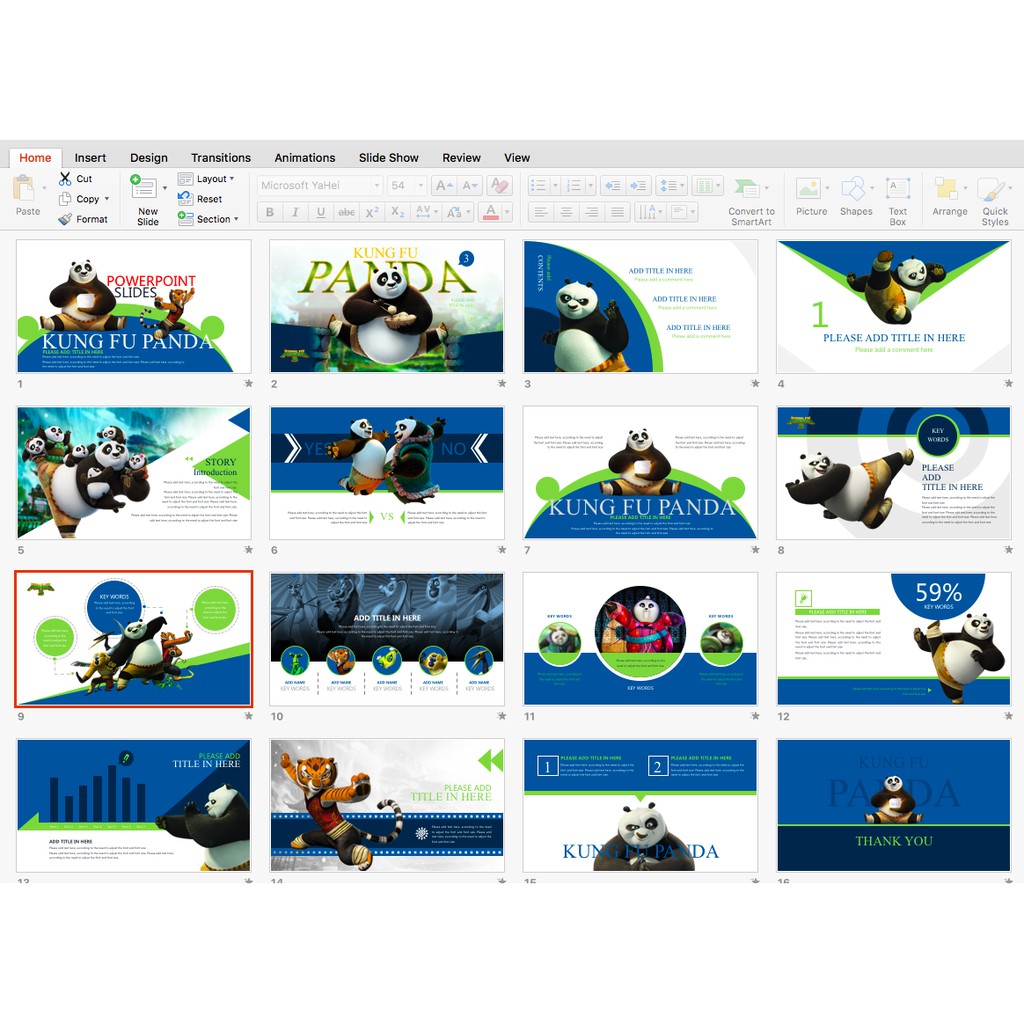 POWERPOINT KUNGFU PANDA | FULLY EDITABLE SLIDES | Shopee Malaysia