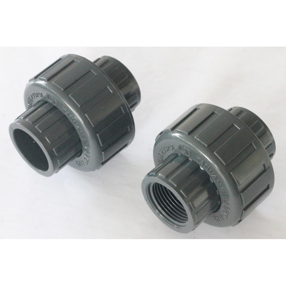 LD 820 PVC Union Coupling Socket or Threaded End 3/4 inch, 20 mm ...