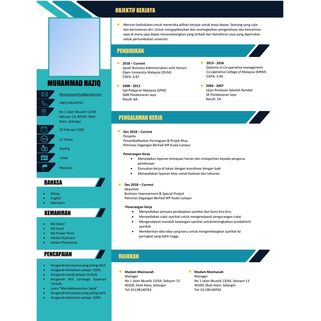 [Malay] 20 Sets Professional Resume/CV Templates 🔥 Edit Dalam Microsoft ...