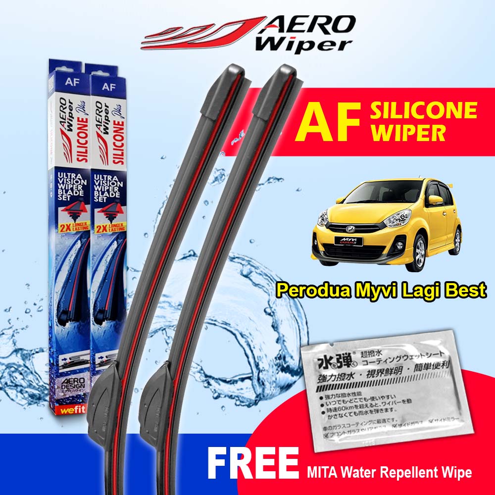Perodua Myvi Lagi Best 2011 - 2017 Aero Wiper (AF) 17'' & 21'' Pair Red ...