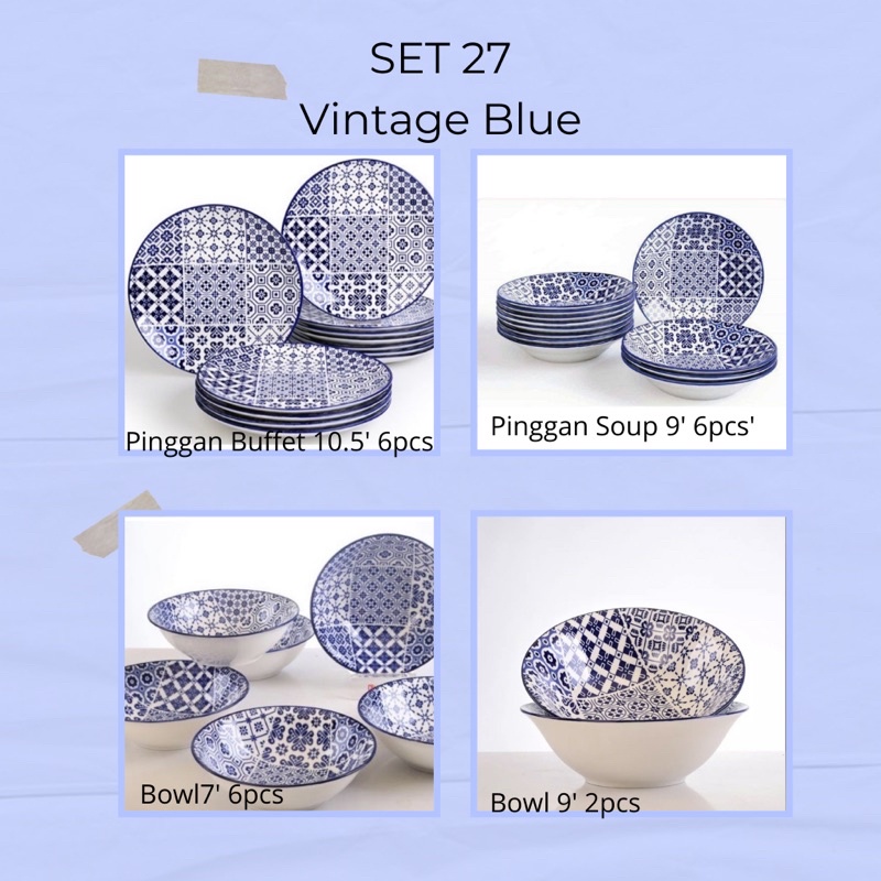 Combo Set Pinggan Mangkuk Giacomo Set Plate Dinnerware Dinner Set Kaca ...