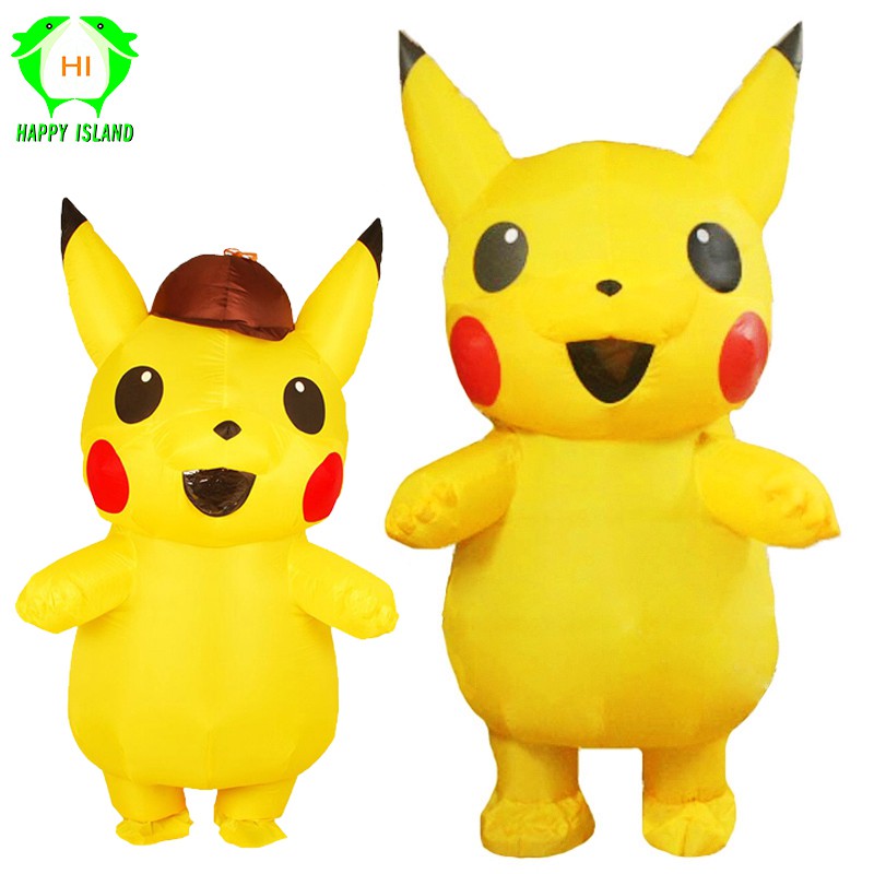 Inflatable Pikachu Costumes Halloween Cosplay Large Pokemon Mascot ...