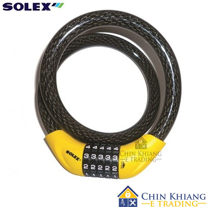 Solex SOL999 Heavy Duty Combination Cable Lock 1 meter | Shopee Malaysia