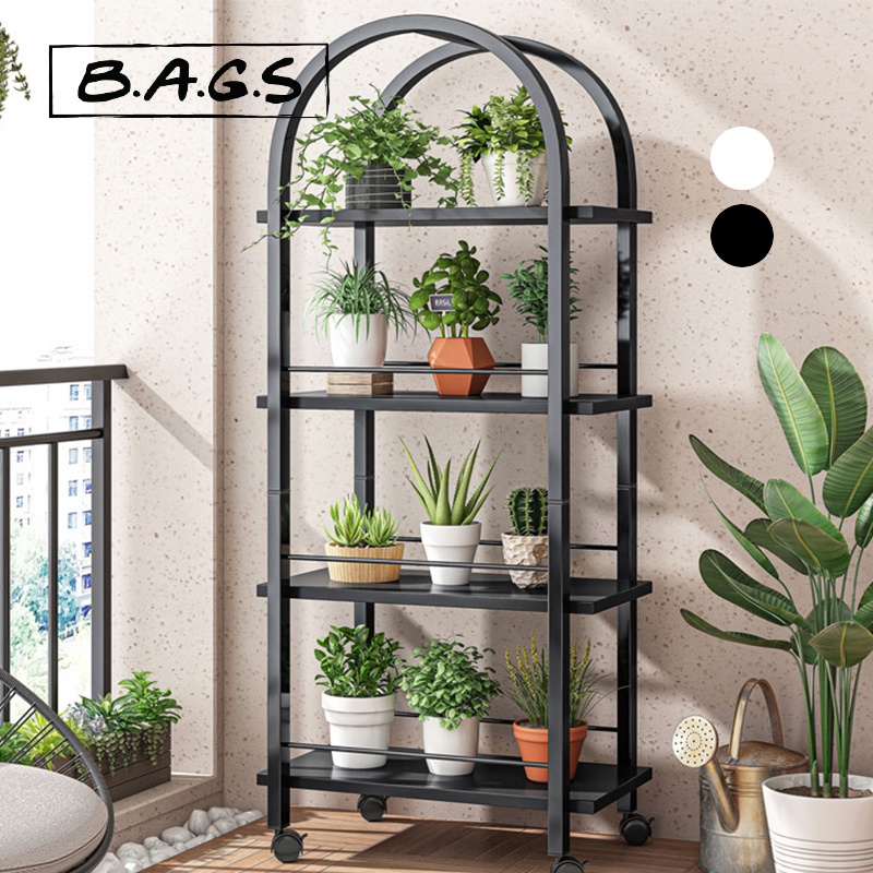 TheBags Flower Shelf Living Room Floor Standing Pot Rack Wrought Iron ...