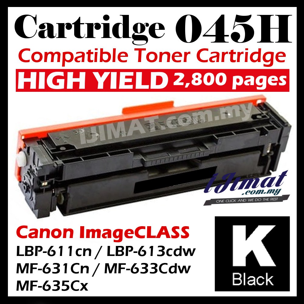 Canon Cartridge 045H 045 LBP611cn LBP611 cn LBP613cdw LBP613 cdw ...