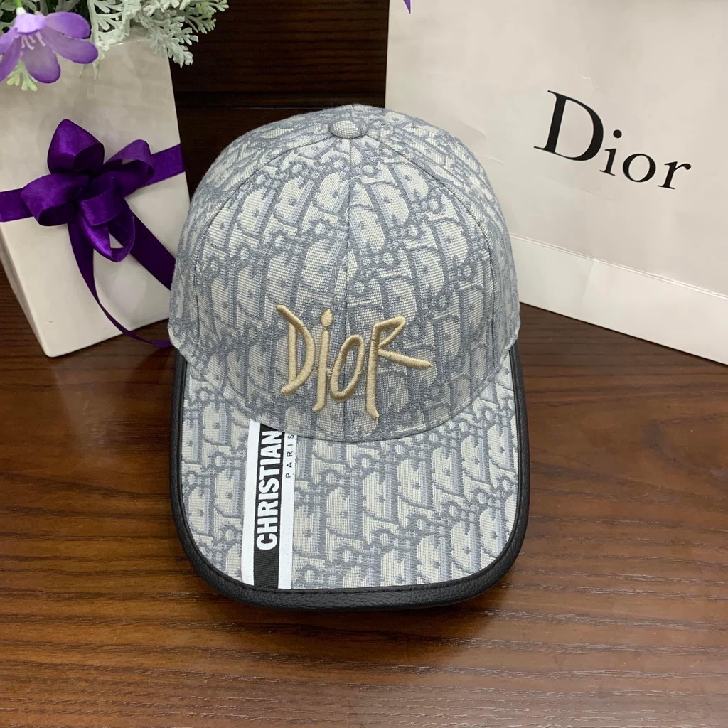 (NEW2022) Dior cap, fashion standard khaki leather border Dior cap ...