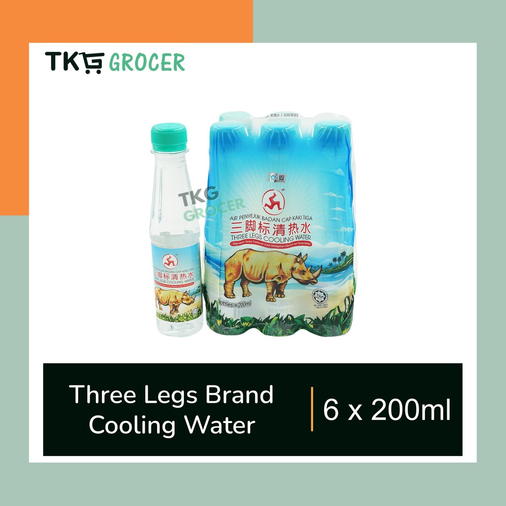 Three Legs Brand Cooling Water 6 x 200ml Air Badak | Shopee Malaysia