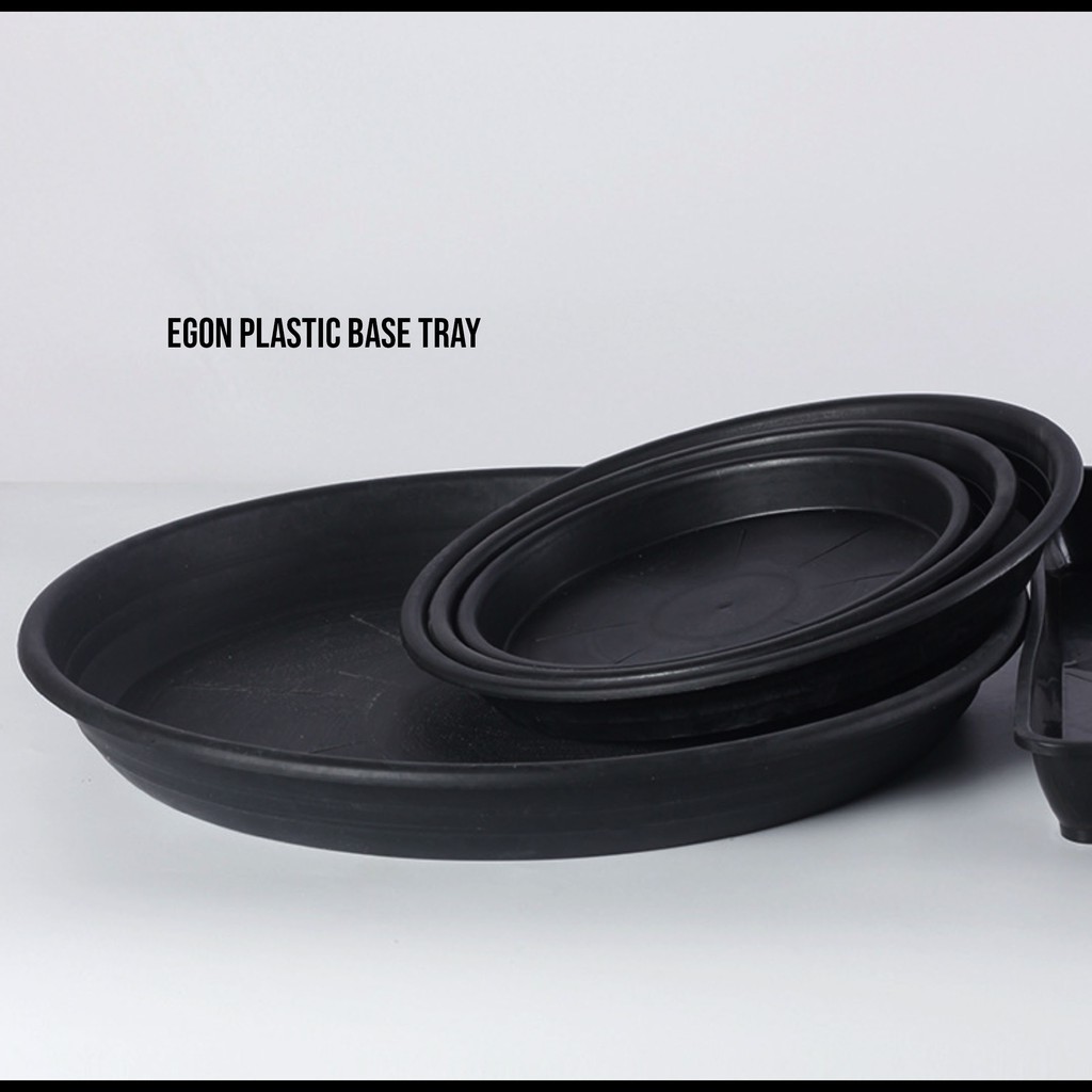 Egon Plastic Base Tray / flower pot tray / Black base tray / circle pot ...