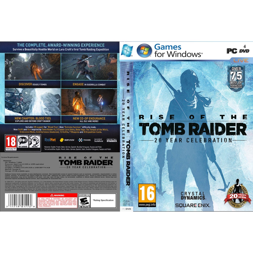 Rise of the Tomb Raider 20 Year Celebration Pack PC GAME [Offline ...