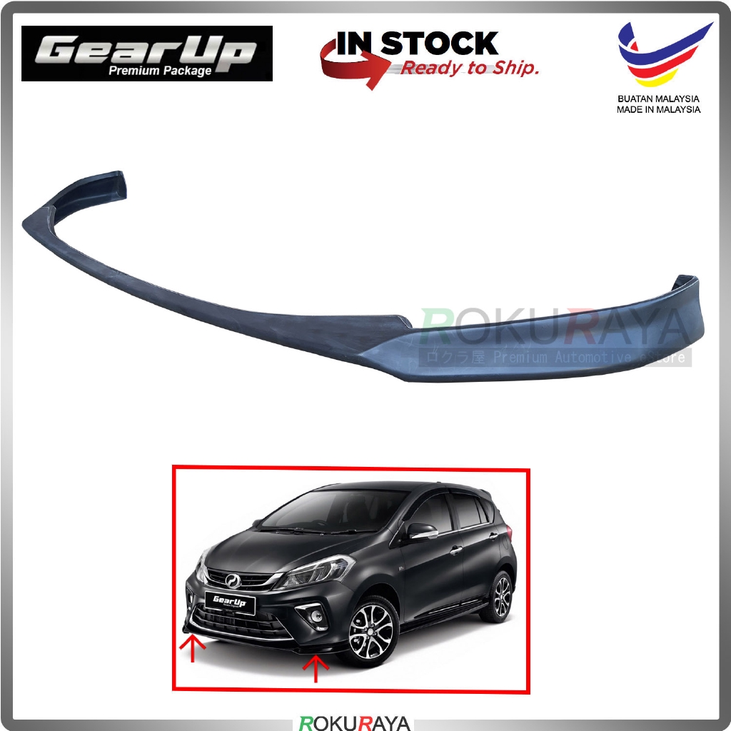 Perodua Myvi (3rd Gen) 2018 PU Rubber Bodykit Front Skirting Gear Up ...