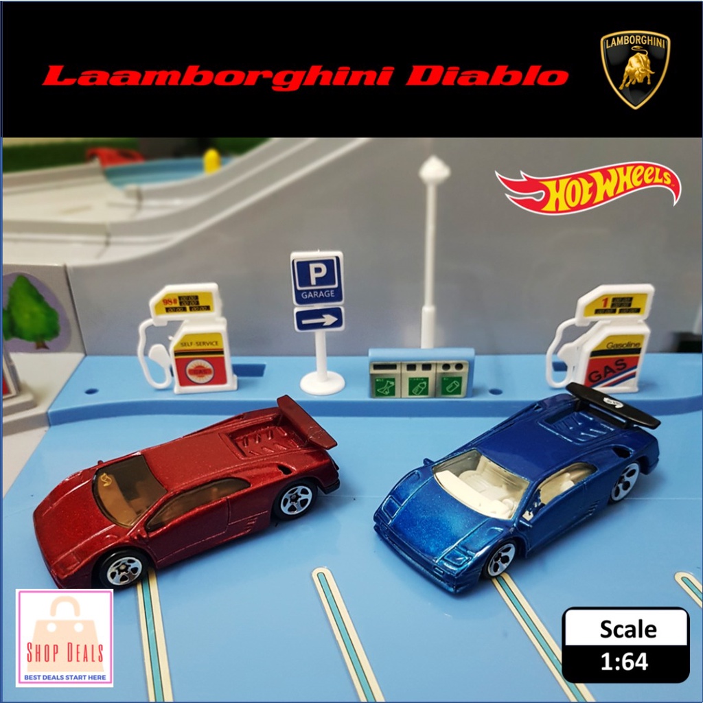Hot Wheels Lamborghini Lamborgini Diablo Model Super Car Diecast Scale ...
