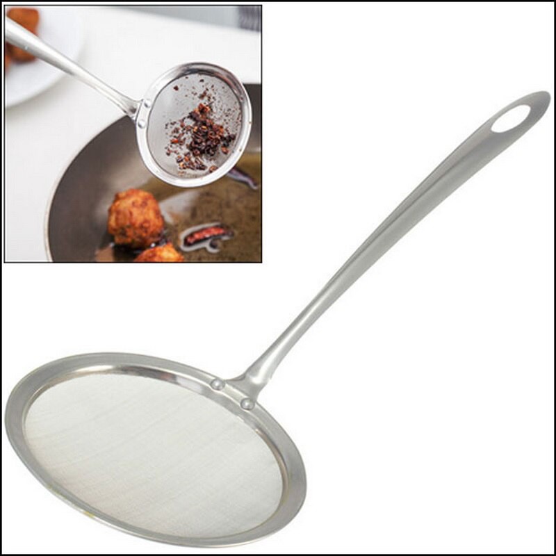 🔥READY STOCK🔥 Handle Stainless Steel Mesh Oil Strainer Colanders 10cm ...