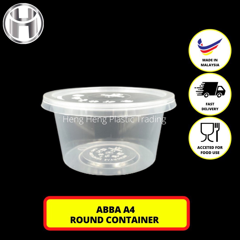 4oz PP Round Container -100sets± ABBA A4 -Disposable Plastic PP Food ...